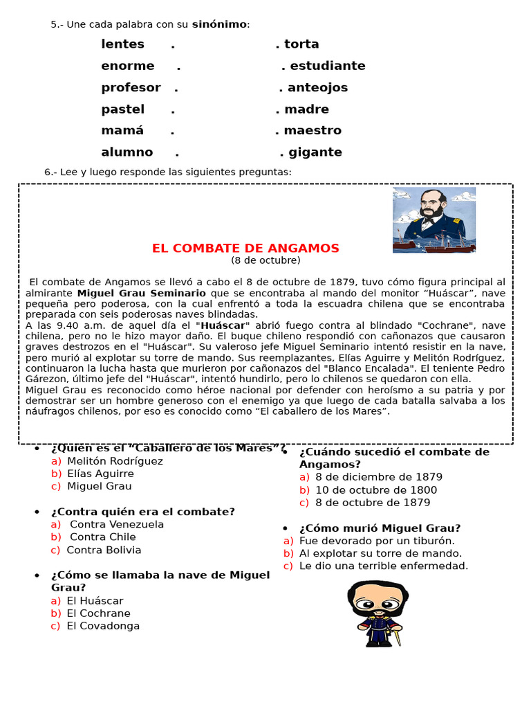 Prueba Comunicacion Perte 2 | PDF | Operaciones militares | Guerra Naval