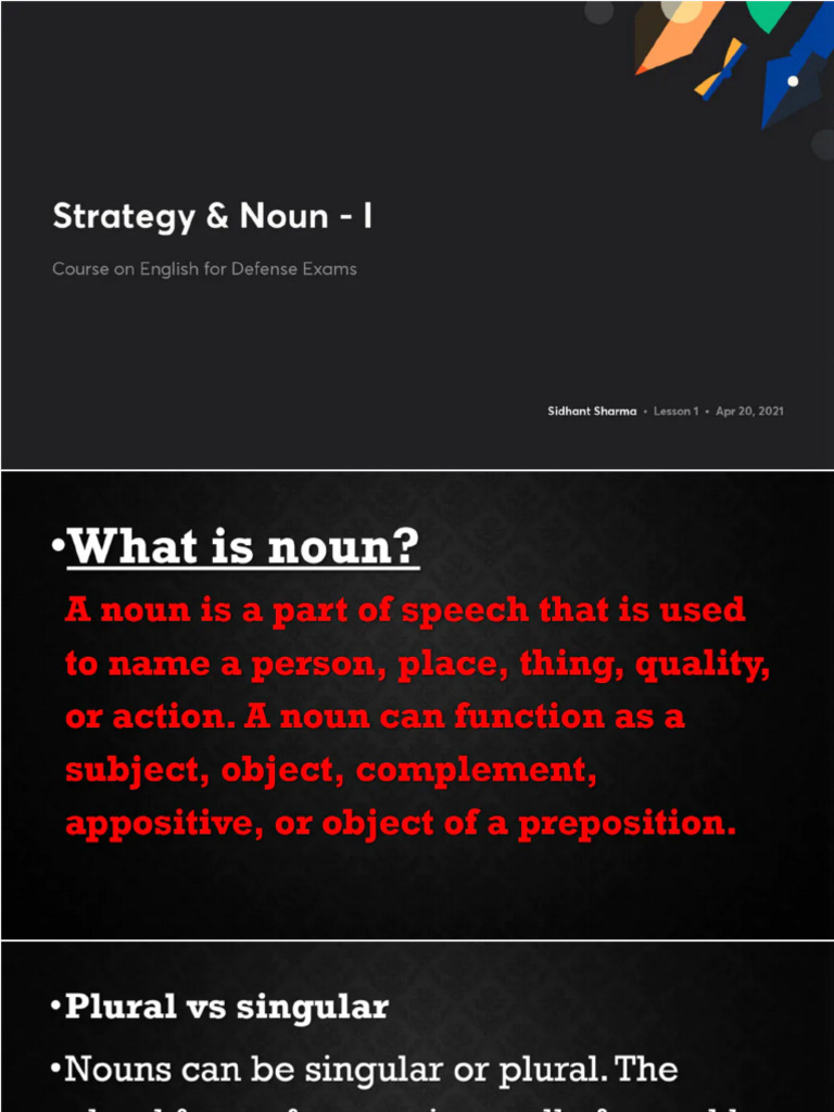 Strategy & Noun - I | PDF