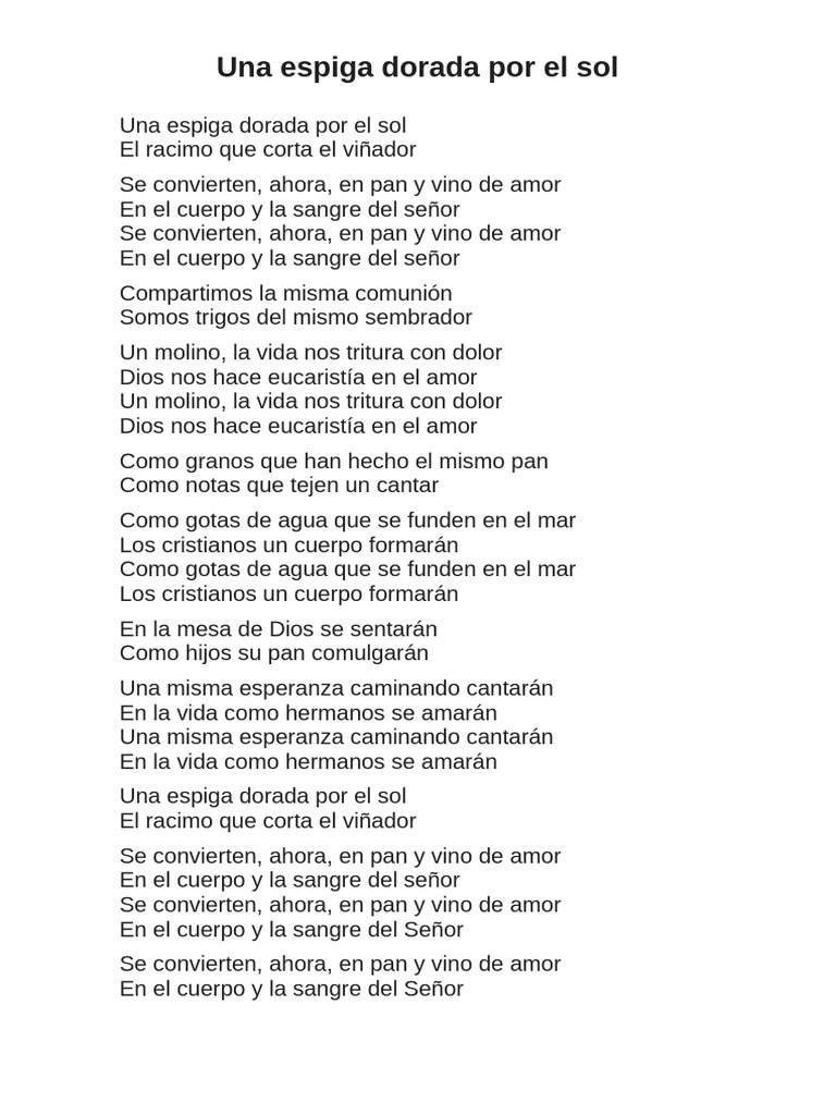 Una espiga dorada por el sol | PDF