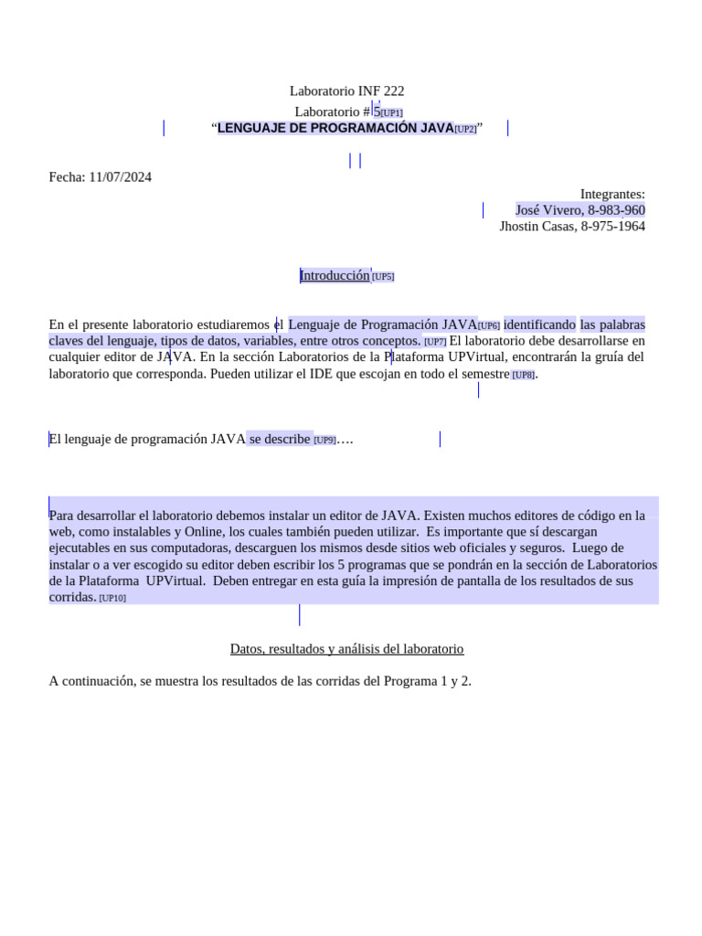 Informe Lab 5 | PDF | Java (lenguaje de programación) | Lenguaje de programación