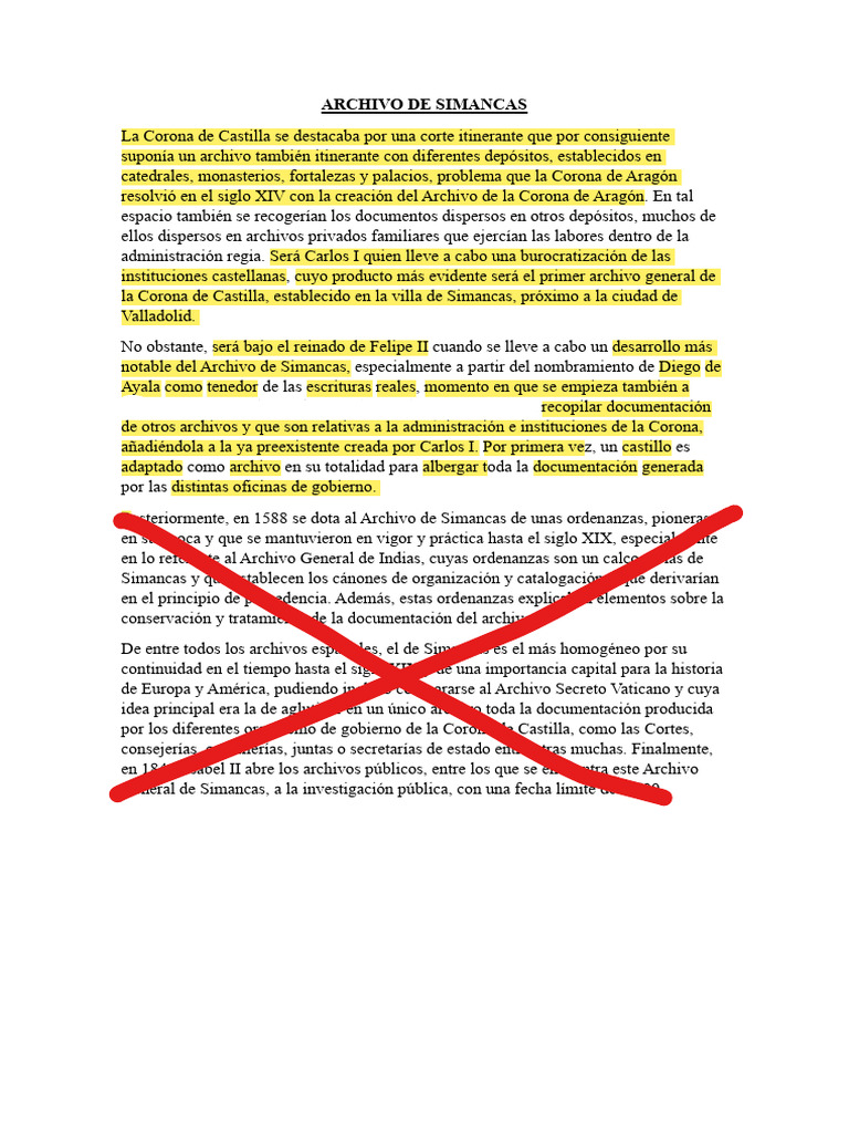 Historia del Archivo de Simancas | PDF | Archivo