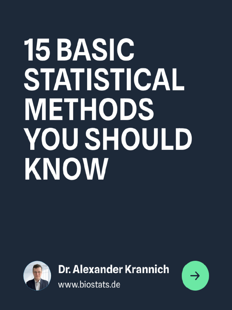 15 Basic Statistical Methods You Should Know | PDF