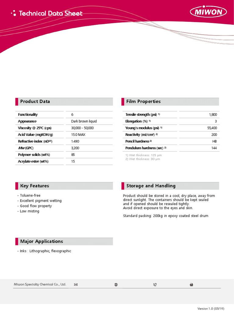 Miramer PS9600F TDS - Rev.1 | PDF | Epoxy | Secondary Sector Of The Economy