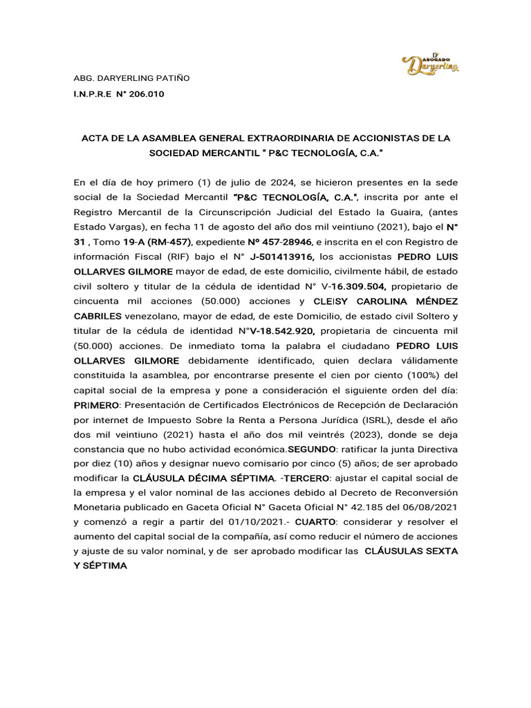 Acci Ones | PDF | Documento de identidad | Venezuela