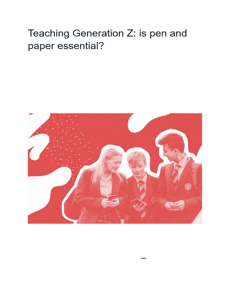 Teaching Generation Z | PDF | Learning | Teachers