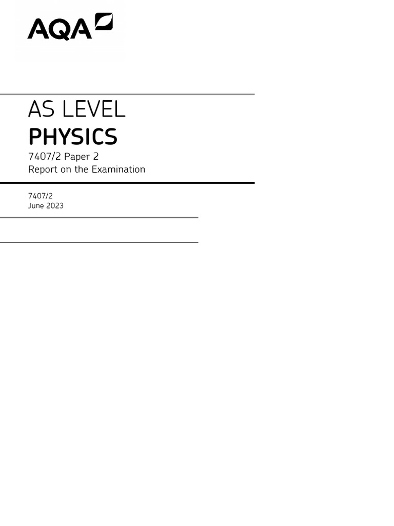 AQA 7407 2 WRE Jun23 v1.0 | PDF | Refraction