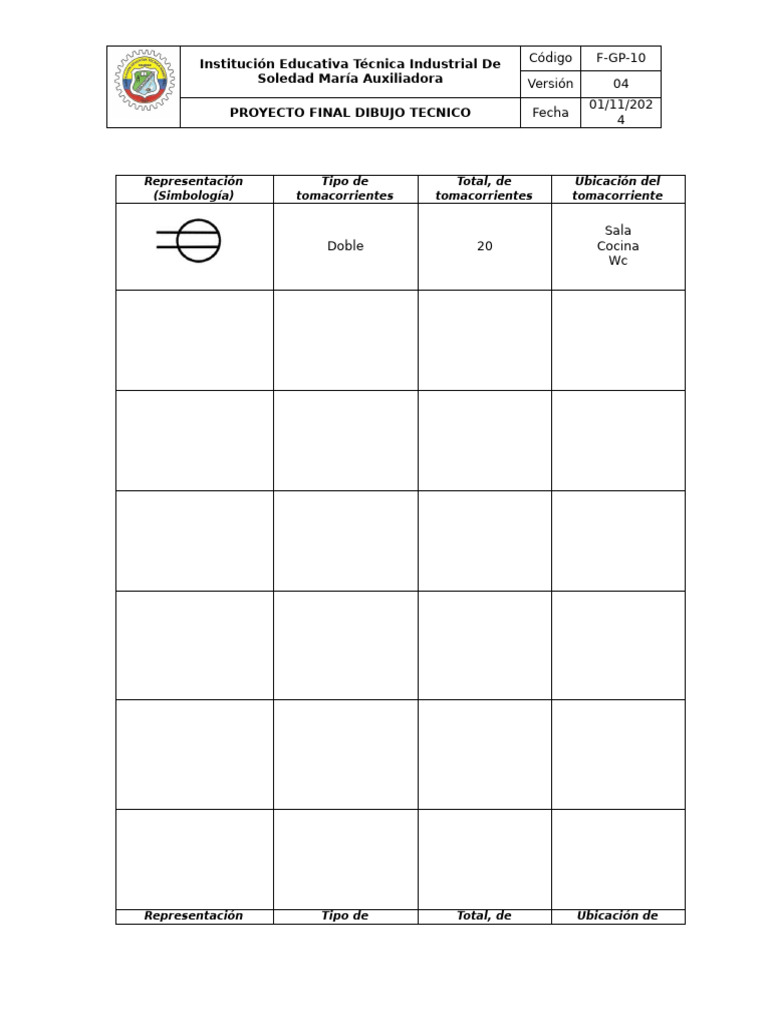 Tablas para Proyecto Final 11 | PDF