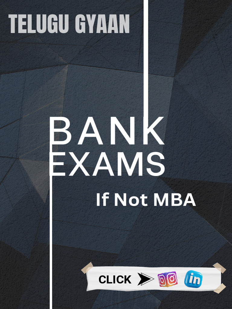 BANK EXAMS by Telugu Gyaan | PDF | Financial Services | Economy Of Asia
