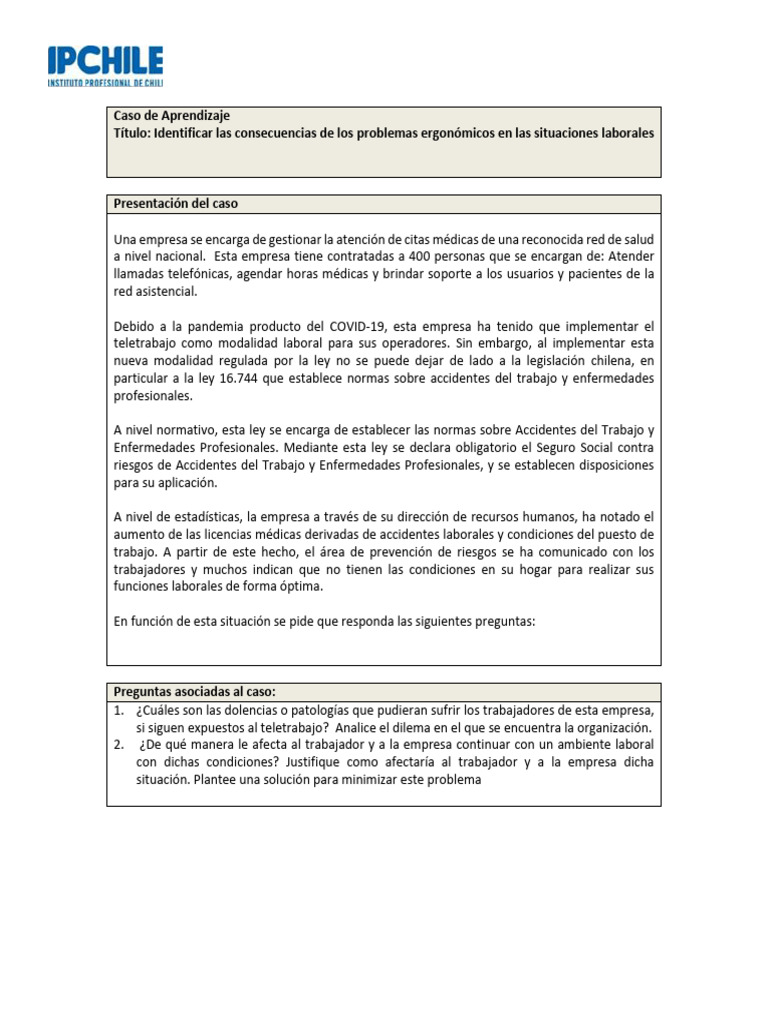 Consecuencias de problemas ergonómicos laborales | PDF | Business