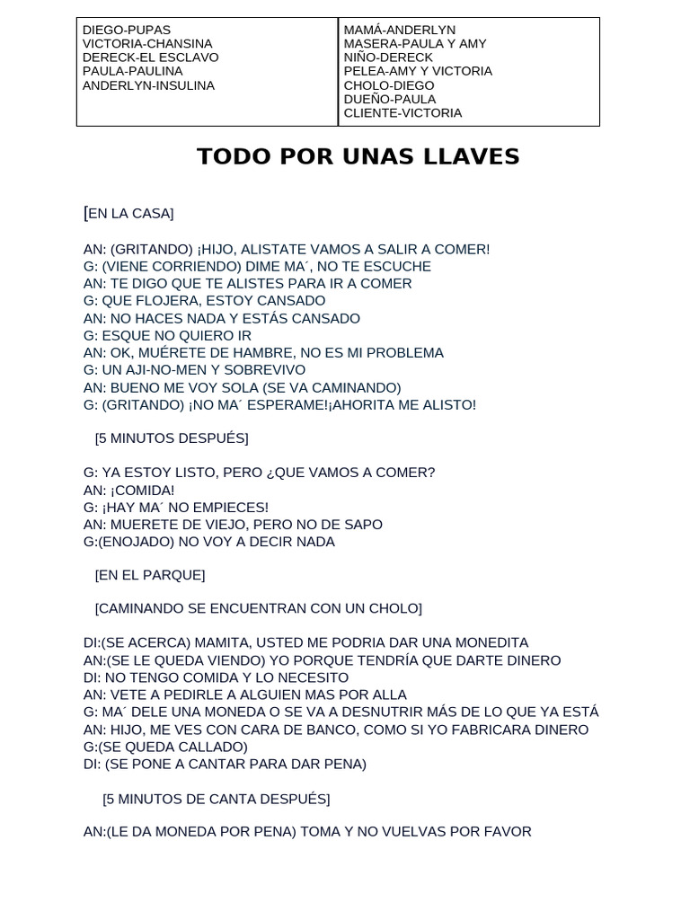 Todo por unas llaves | PDF