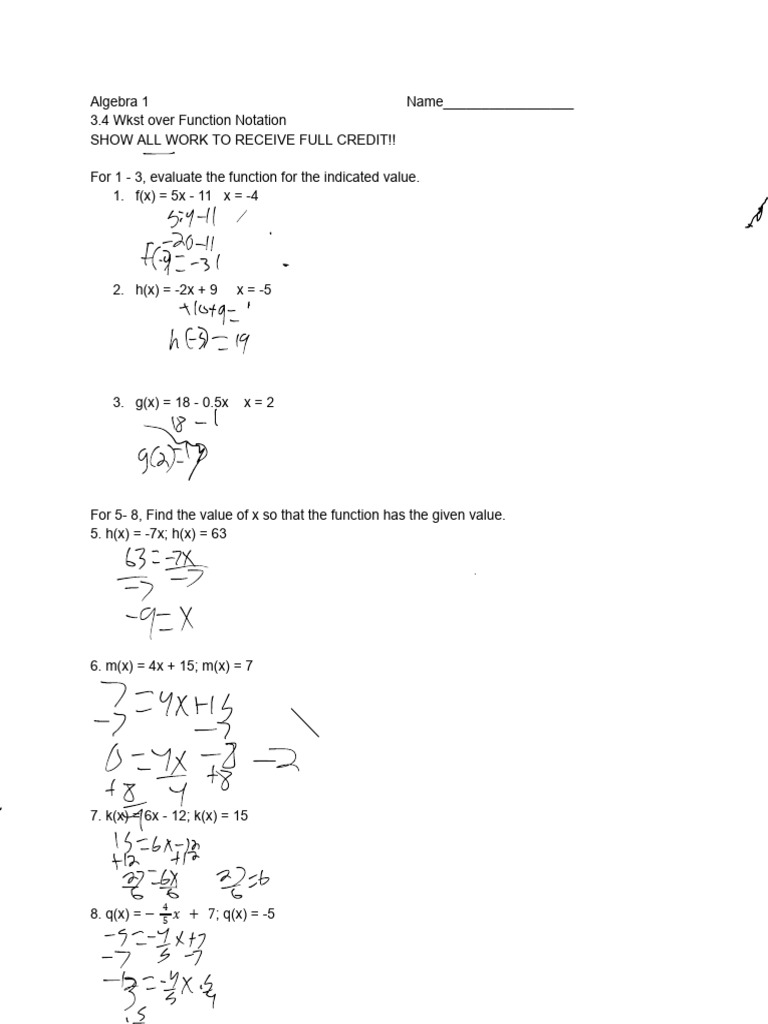 3.4 WKST Over Function Notation | PDF | Teaching Methods & Materials
