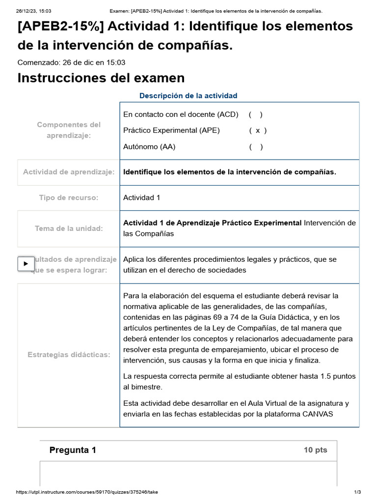 Examen_ [APEB2-15%] Actividad 1_ Identifique los elementos de la intervención de compañías ...
