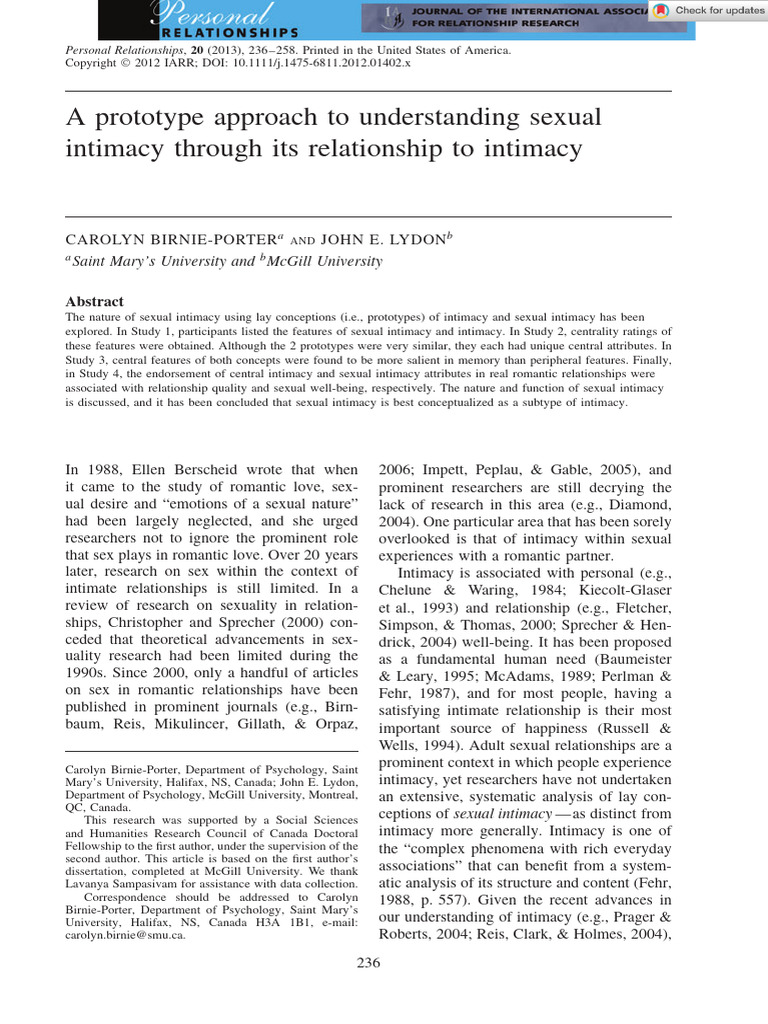 Personal Relationships - 2012 - Birnie Porter - A Prototype Approach To Understanding Sexual ...