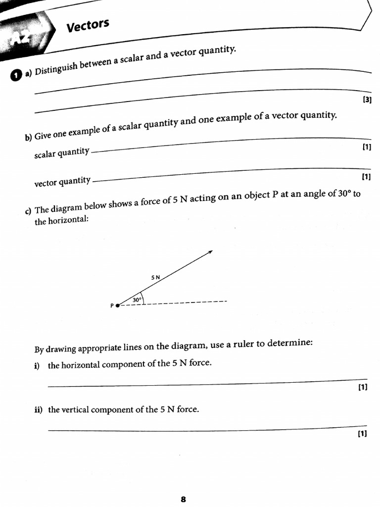 Physics Vectors Examples Pdf