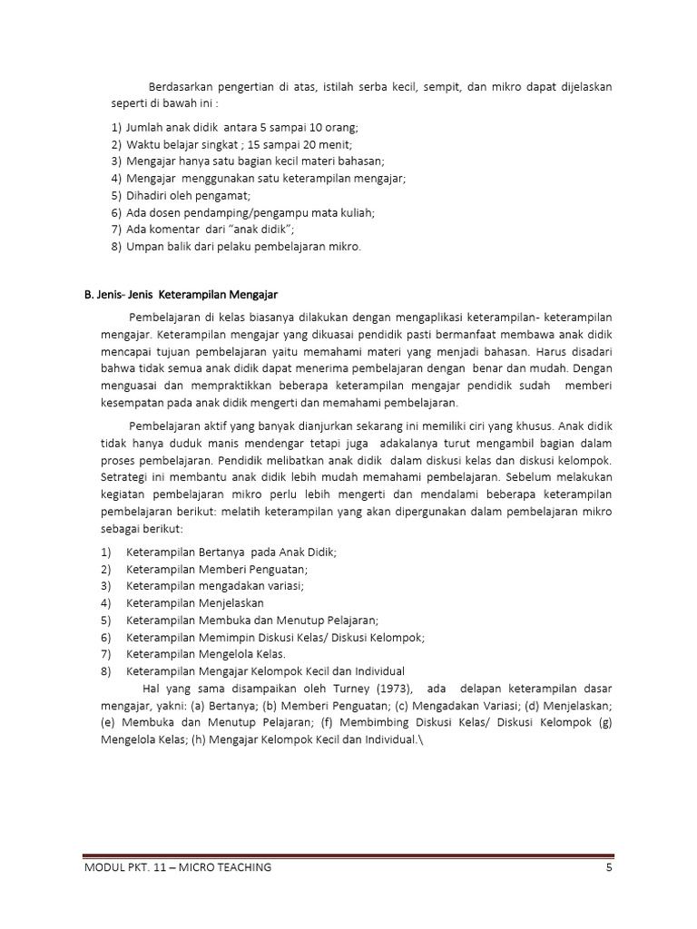 Keterampilan Dasar Micro Teaching | PDF