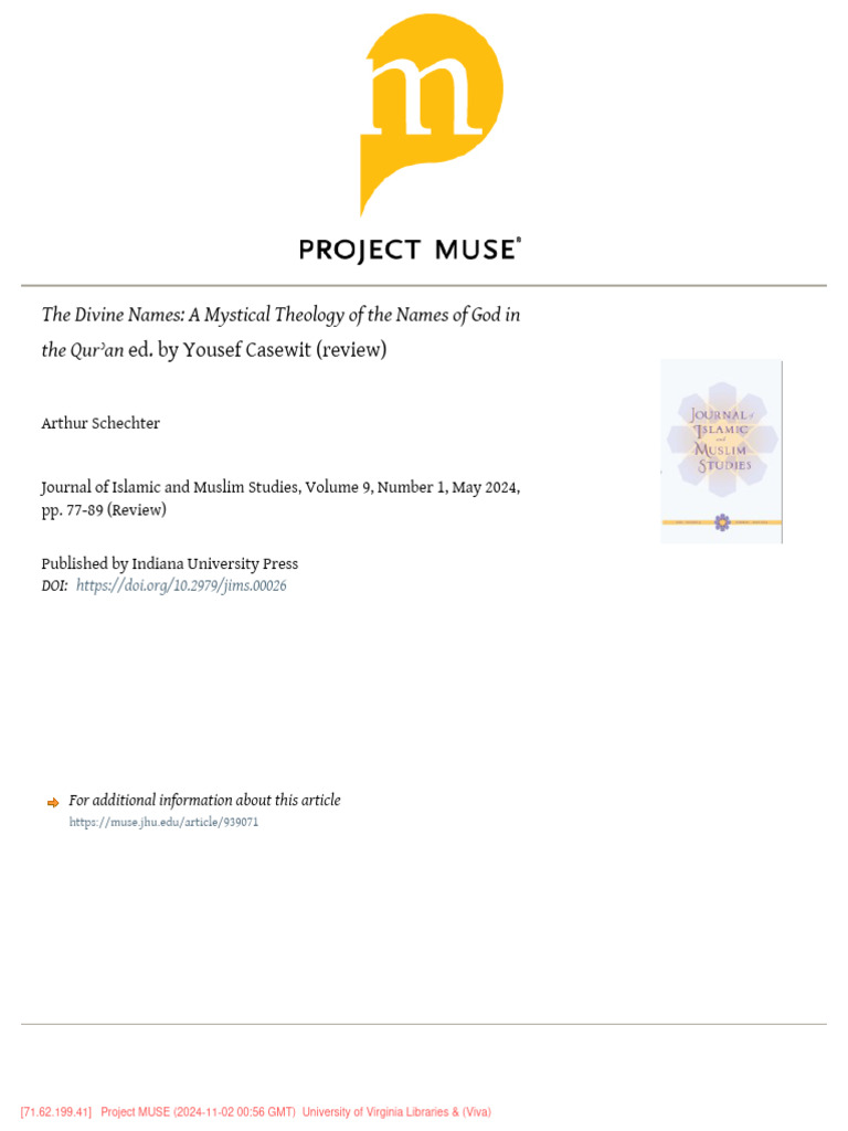 Review of "The Divine Names" Book | PDF | God In Islam | Sufism