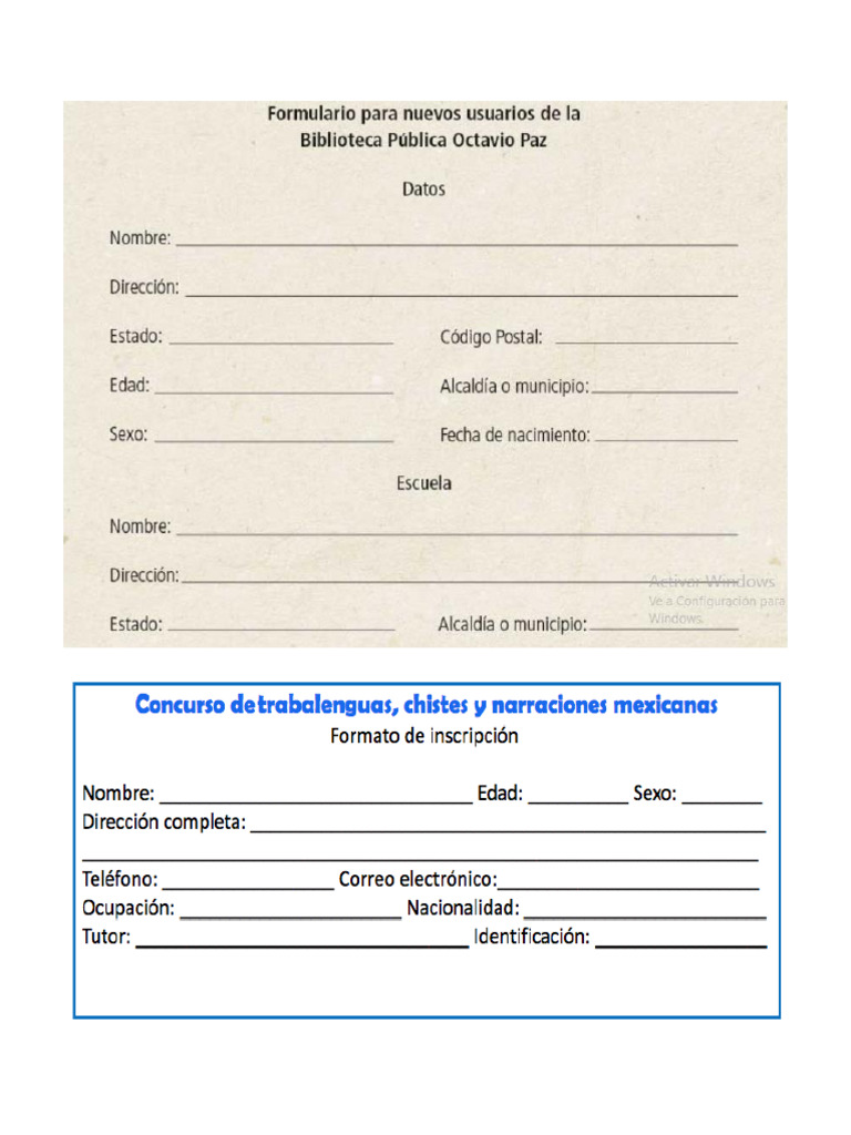 FORMULARIOS 5° | PDF