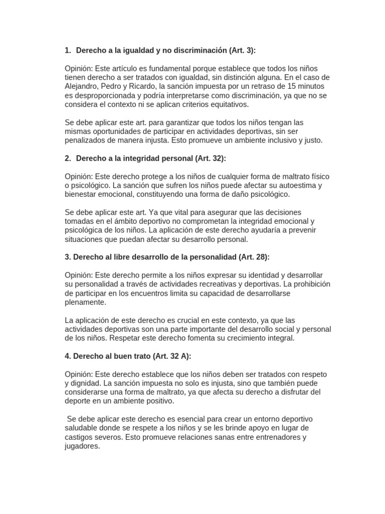 Derecho A La Igualdad y No Discriminación | PDF | Abuso infantil ...