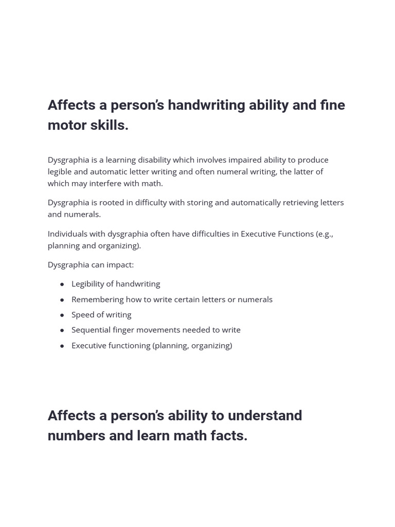 Affects A Person's Handwriting Ability and Fine Motor Skills | PDF ...