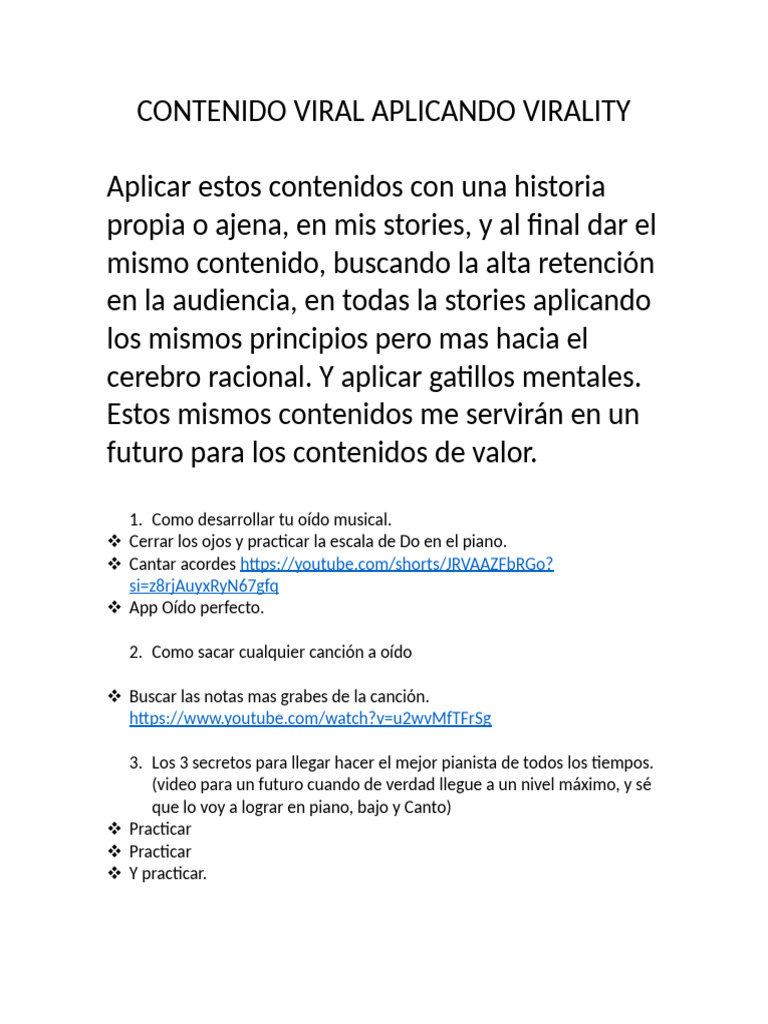 Contenido Viral Aplicando Virality | PDF