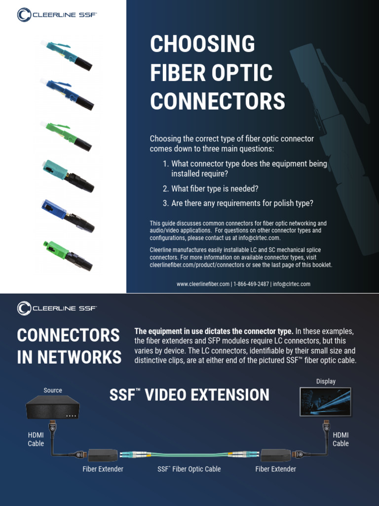 Connector Selection Guide | PDF | Optical Fiber | Telecommunications
