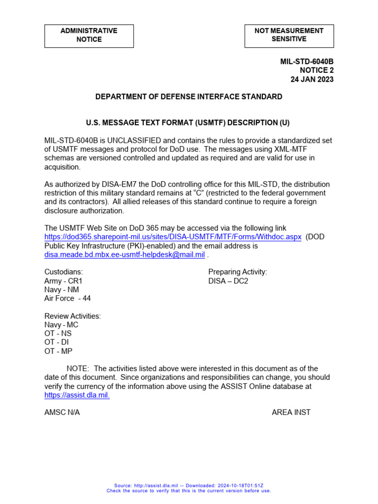 DoD USMTF Messaging Protocol Guide | PDF