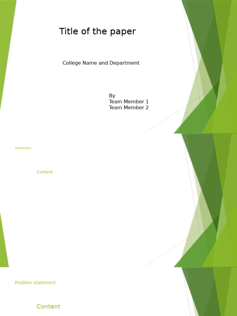 Sample PPT Formate | PDF | Art | Computers Sample PPT Formate | PDF | Art | Computers