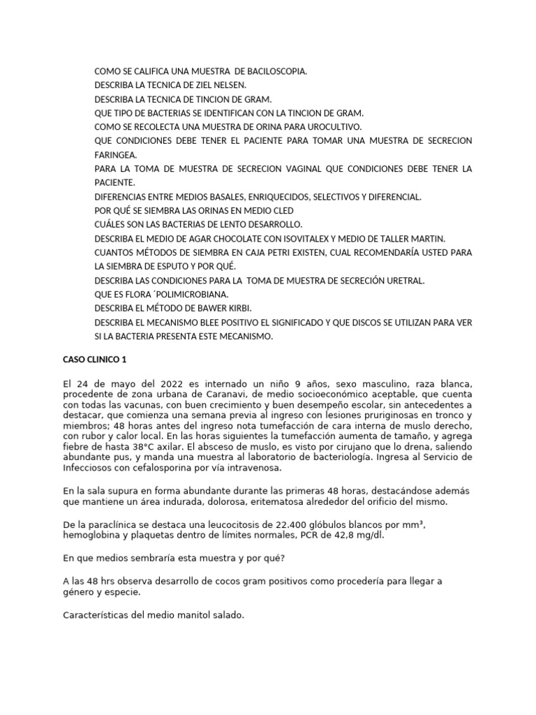 Trabajo P 2 Bacterio | PDF | Tos | Microbiología