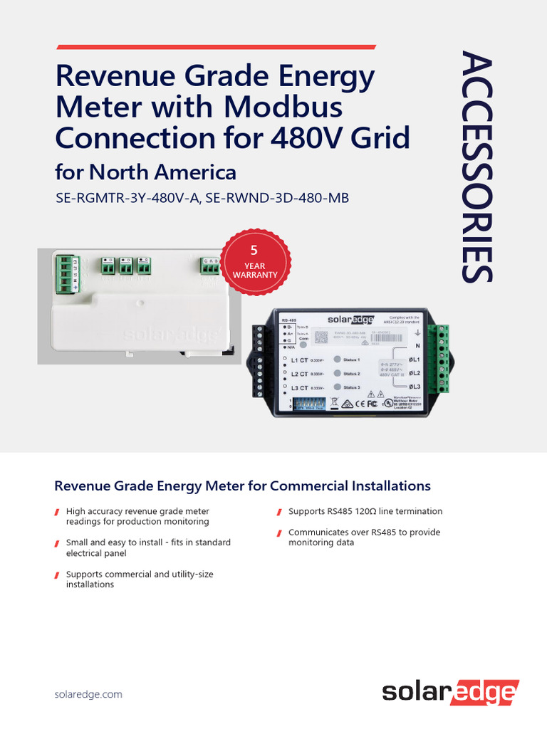 480V Revenue Grade Energy Meter | PDF | Alternating Current | Transformer