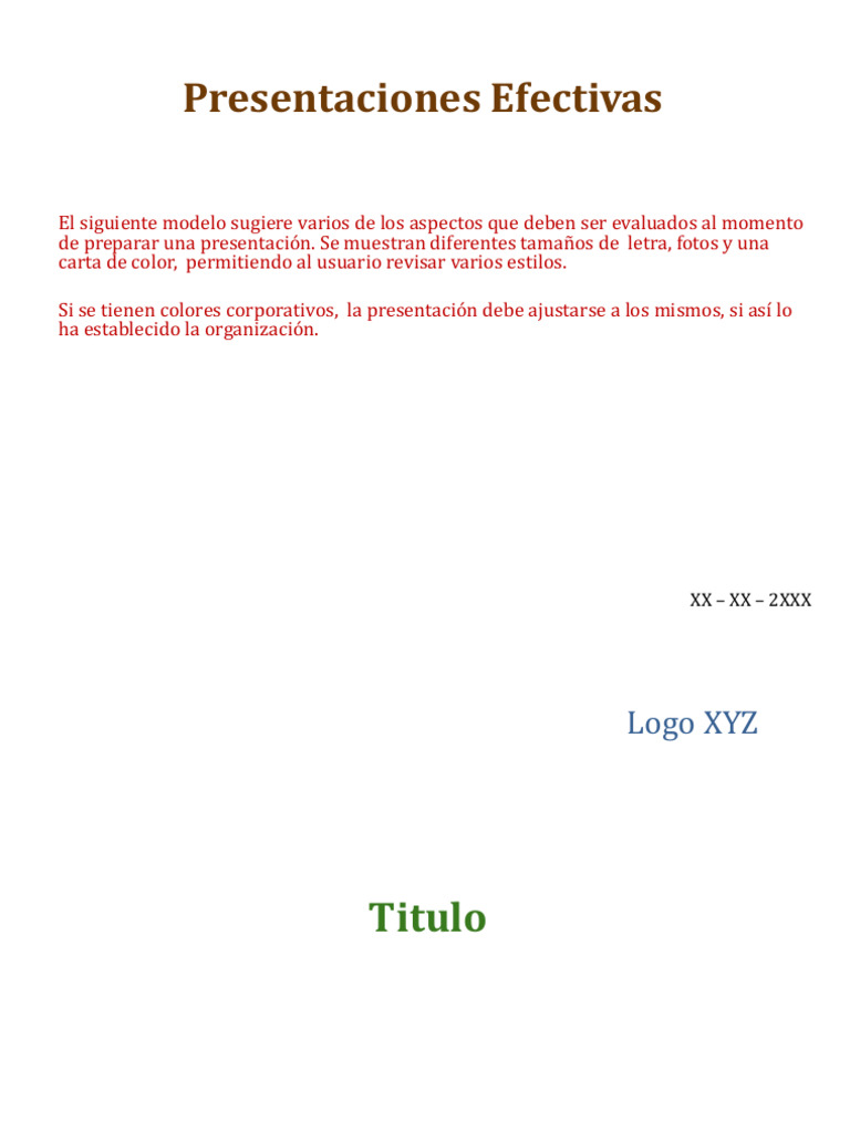 Guia de Presentaciones Efectivas | PDF