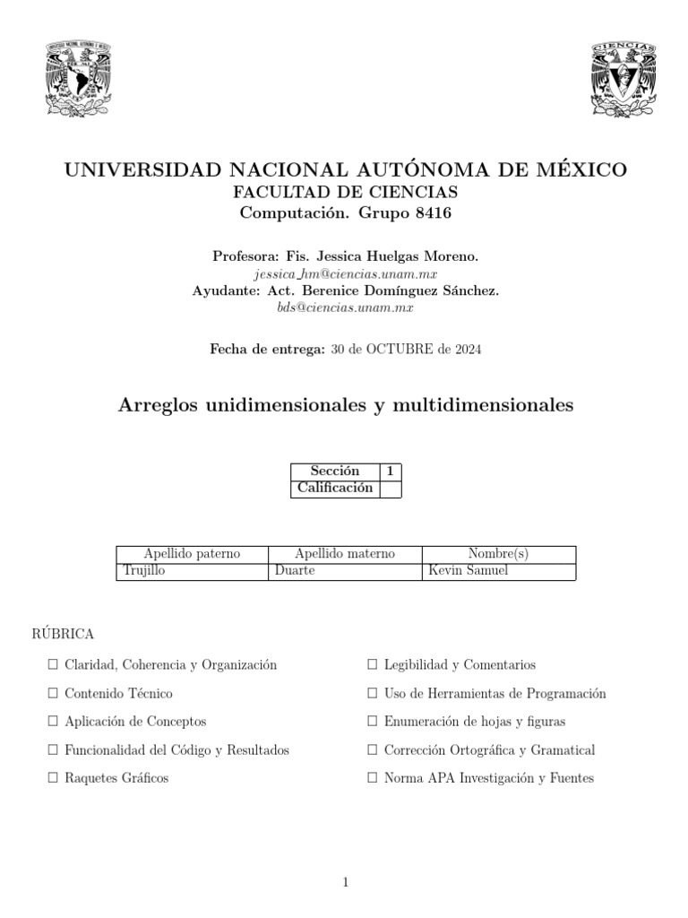 Arreglos Unidimensionales y Multidimensionales | PDF | Matriz (Matemáticas) | Ingeniería de software