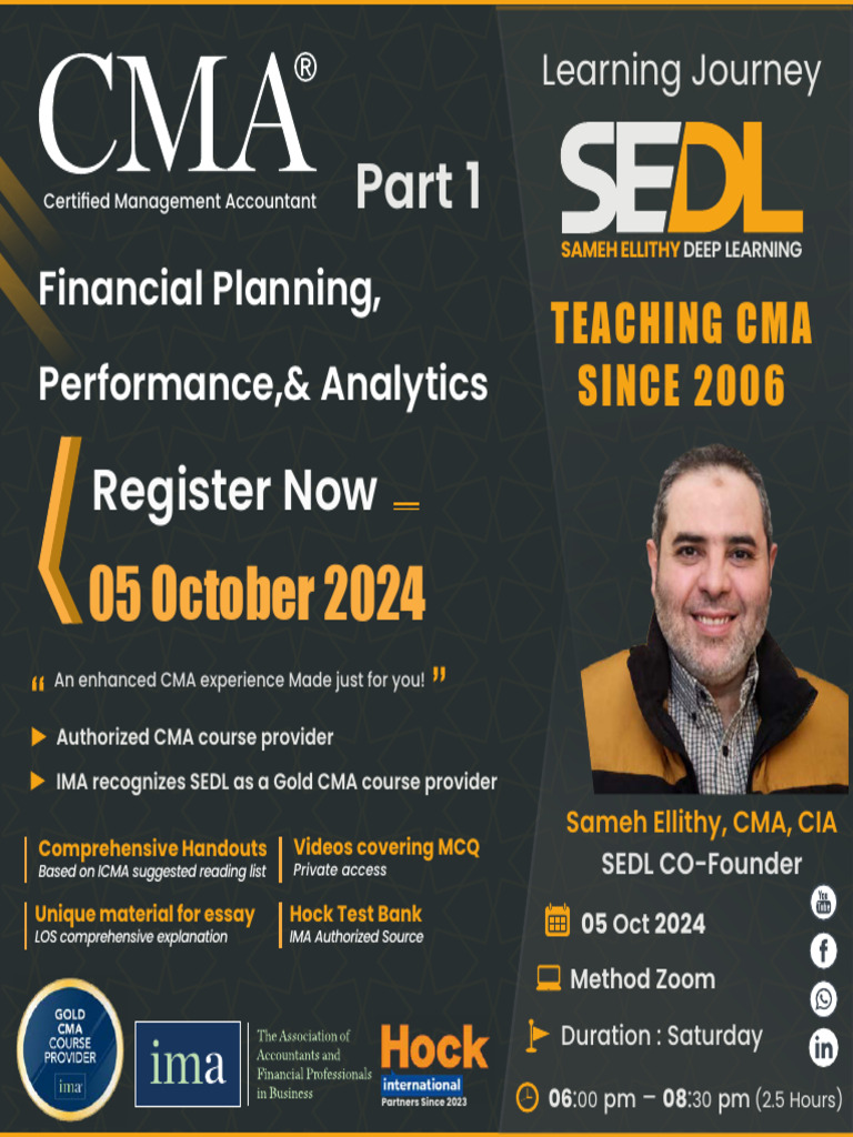 Sameh Ellithy CMA P1 Oct-2024 Saturday Round | PDF