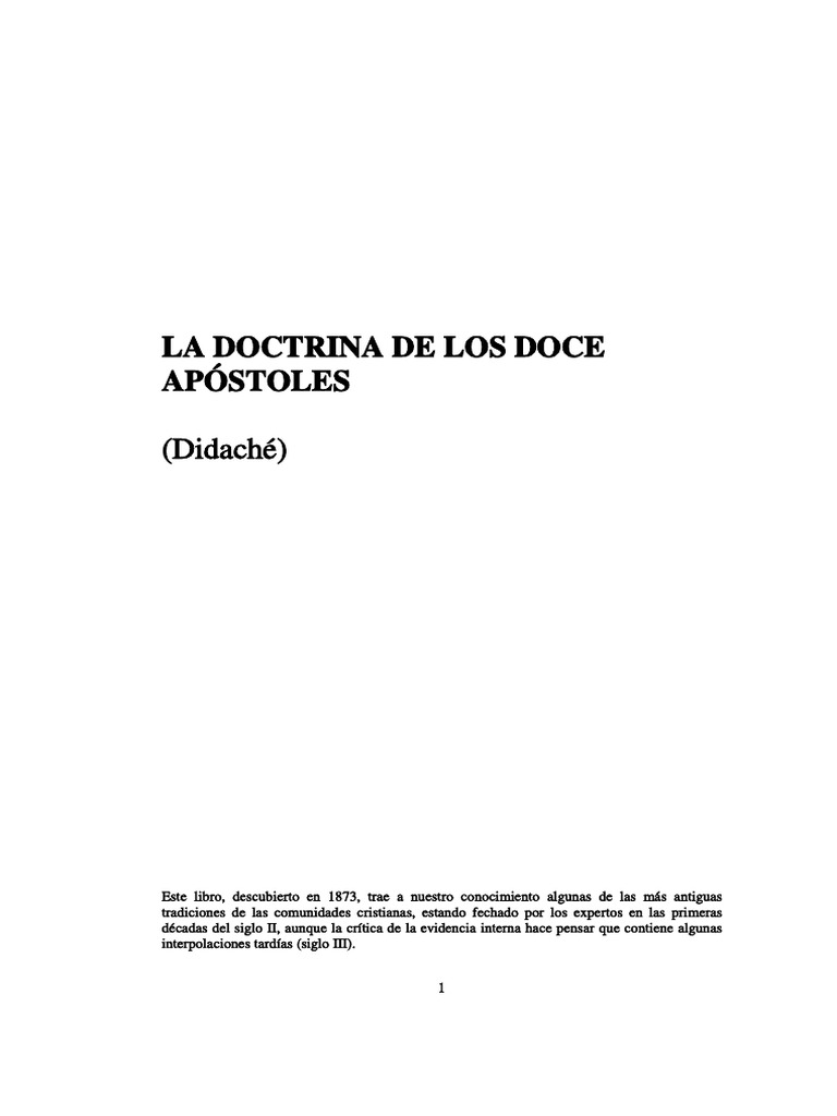 Didache | PDF