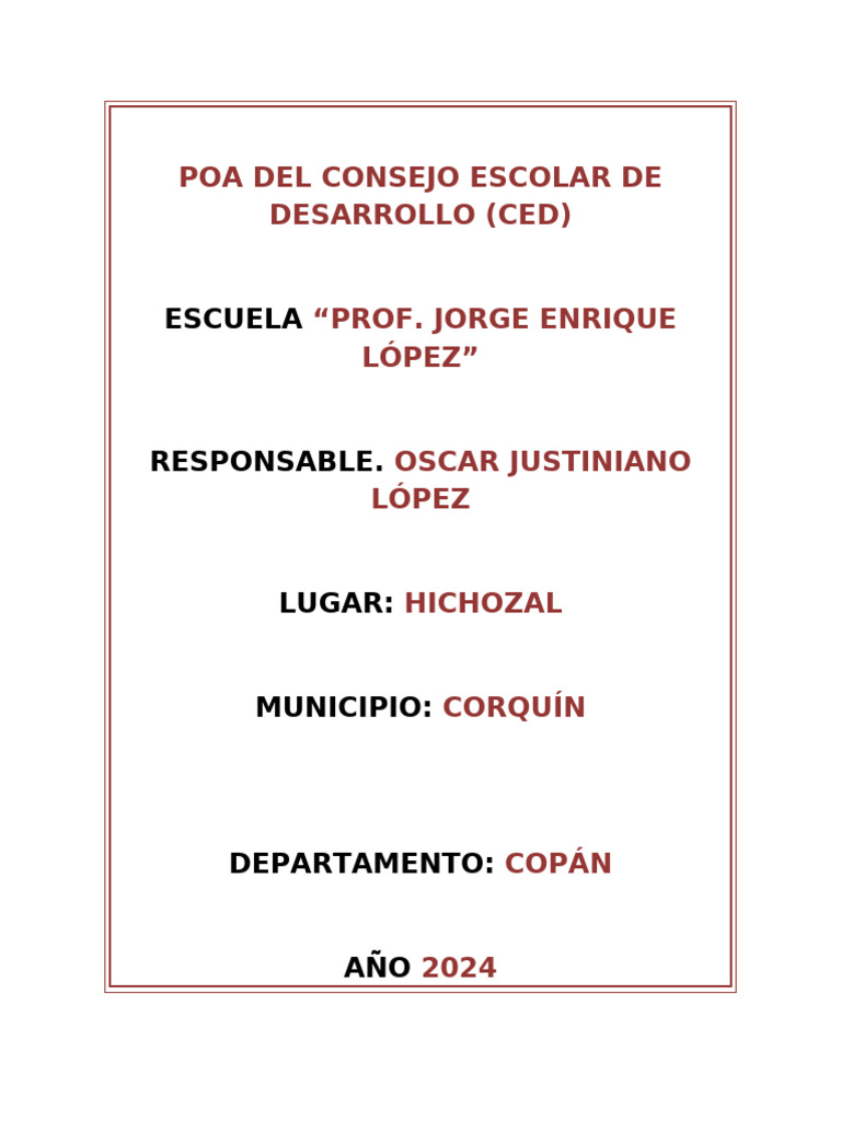 Proyecto Del Ced 2024 | PDF | Escuelas