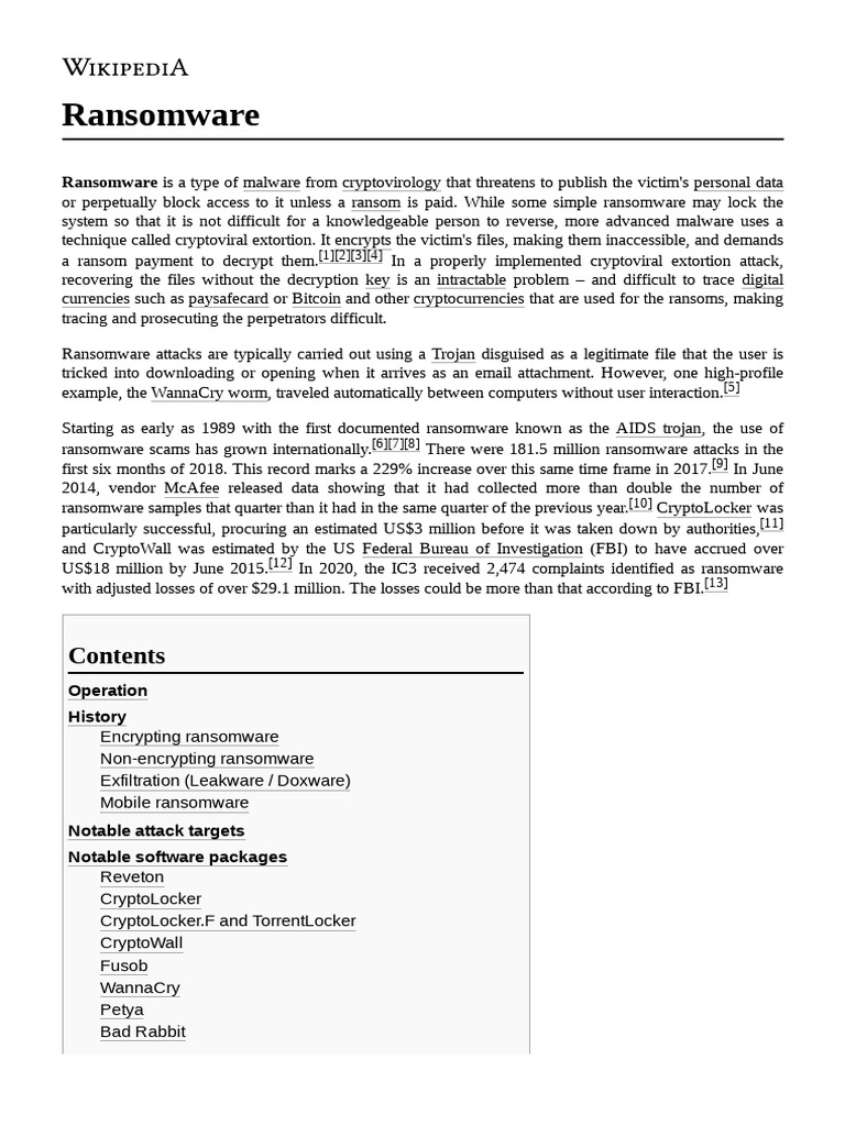 Ransomware | PDF | Ransomware | Malware