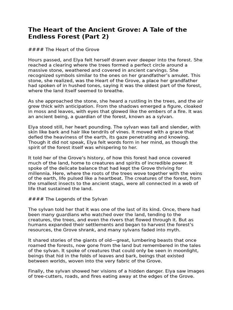 The Heart of The Ancient Grove Part 2 | PDF