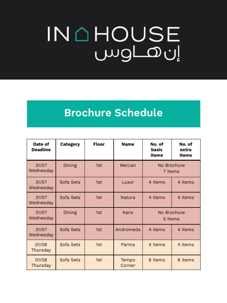 Brochure Schedule - in House | PDF | Foreign Language Studies | Home ...