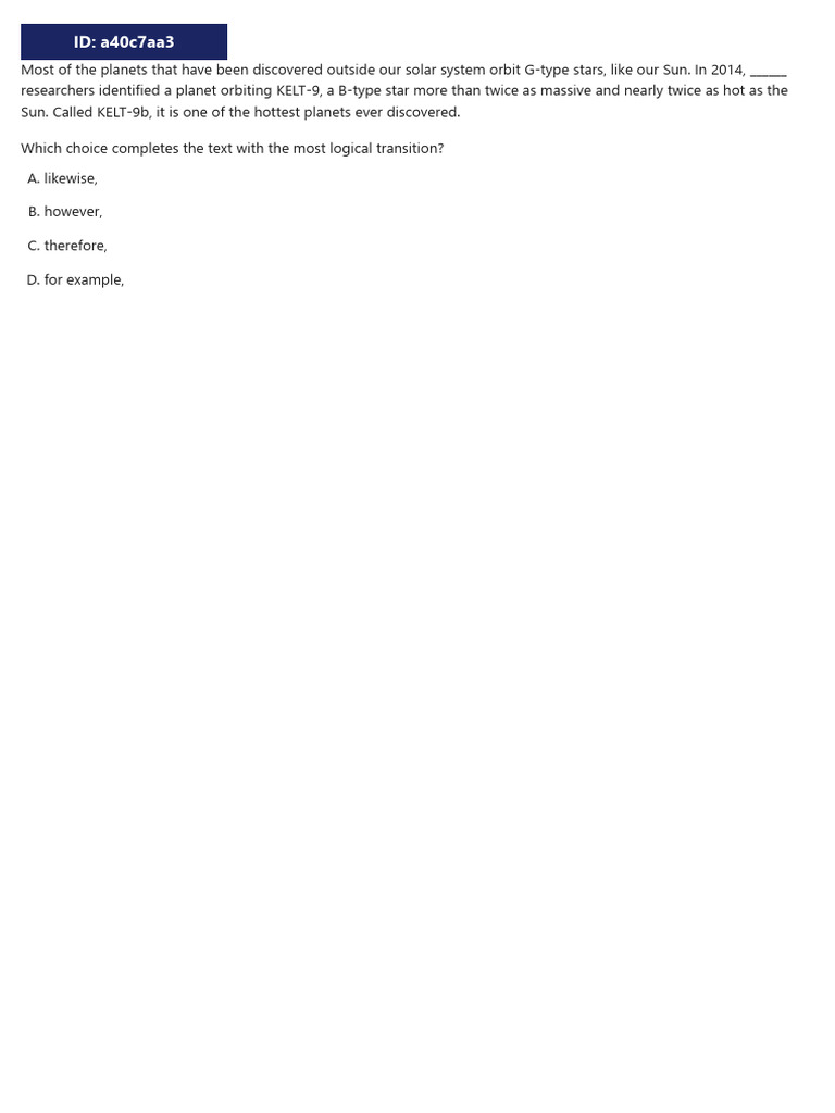 SAT Suite Question Bank Transitions Medium | PDF | Aurora