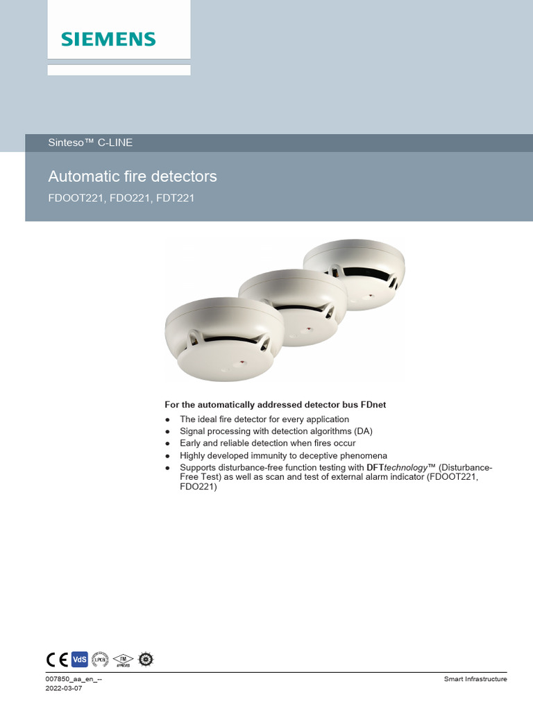 A6V10061722 Automatic Fire Detectors en | PDF | Sensor | Smoke