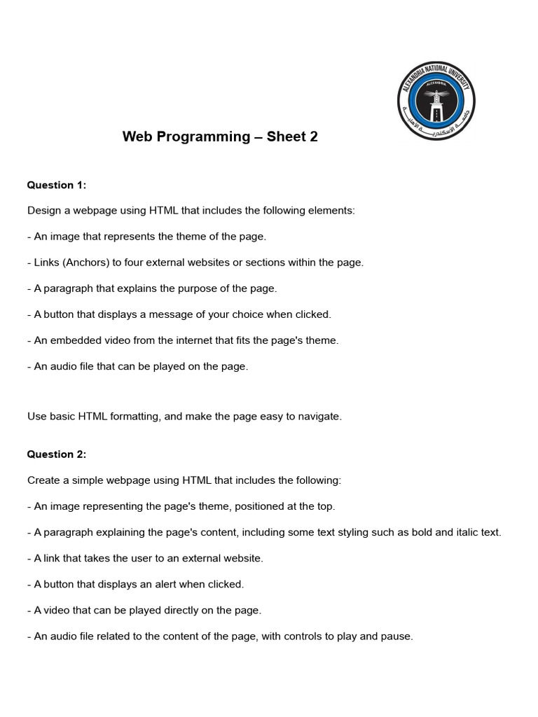 Sheet 2 | PDF | Computers