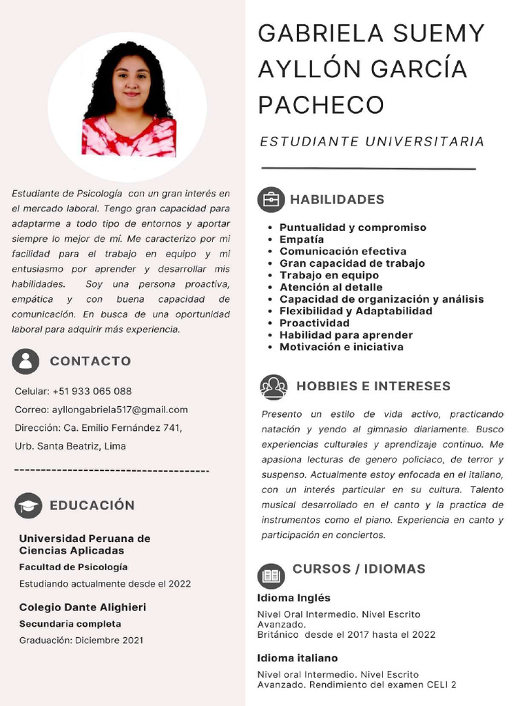 CV Gabriela Ayllón - Compressed | PDF