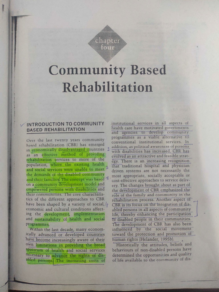 Community Based Rehabilitation - 1 | PDF