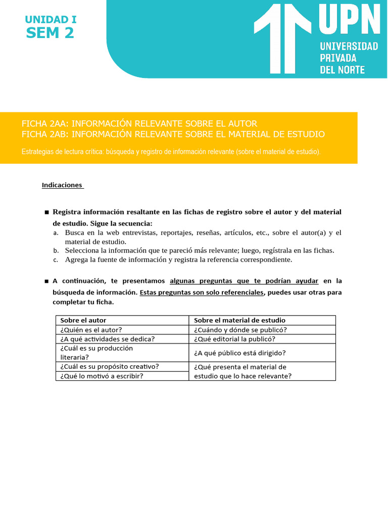 Avanze Ficha Grupo 17 | PDF | Autor | Escritores