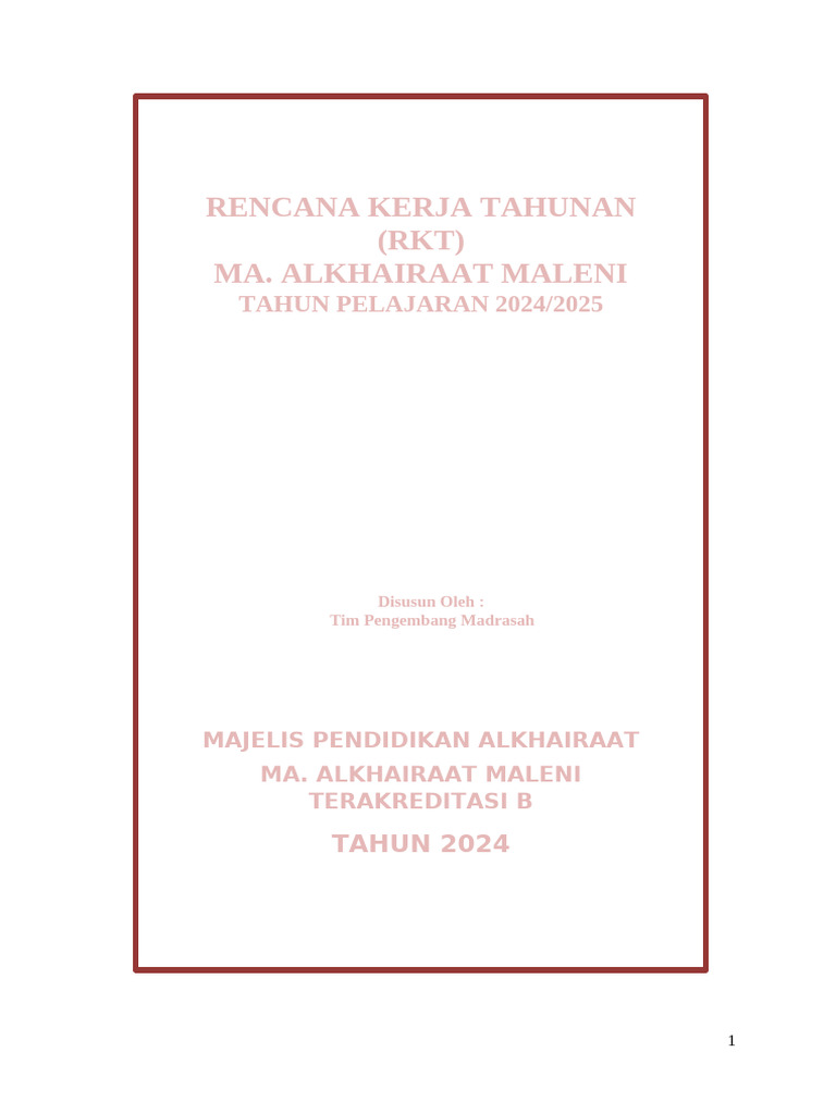 Contoh RKT | PDF | Karier & Perkembangan | Pengelolaan Keuangan & Uang