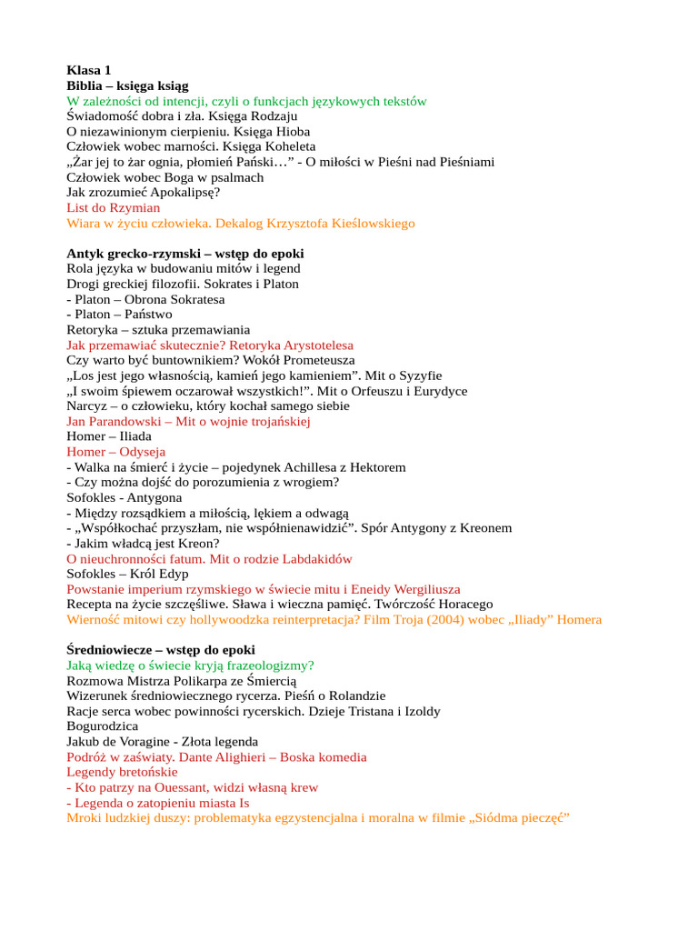 Fikcyjny Wykaz Lektur | PDF