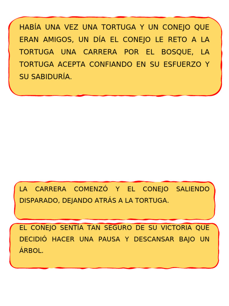 La tortuga y el conejo: lección de humildad | PDF | Poesía