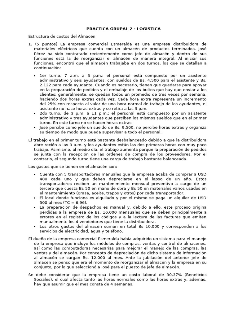 Logistica Practica | PDF | Business | Economias