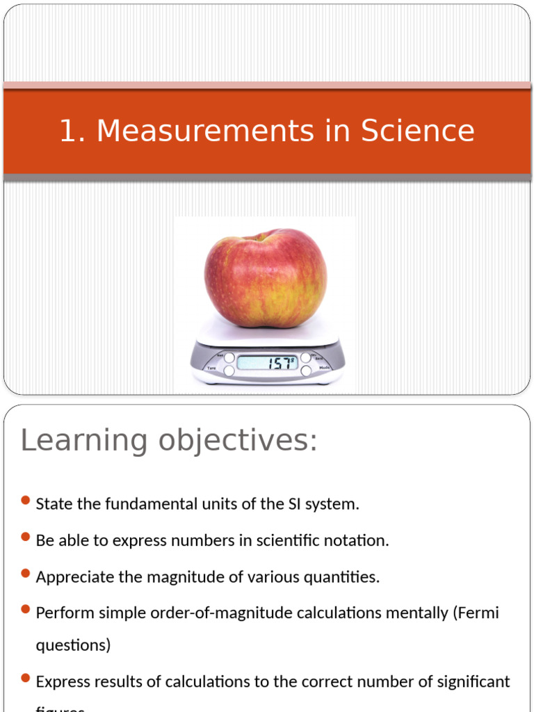 01 Measurements in Science | PDF | Significant Figures | International ...