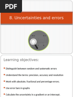 CIE A Level Physics: Uncertainties | PDF | Uncertainty | Metrology