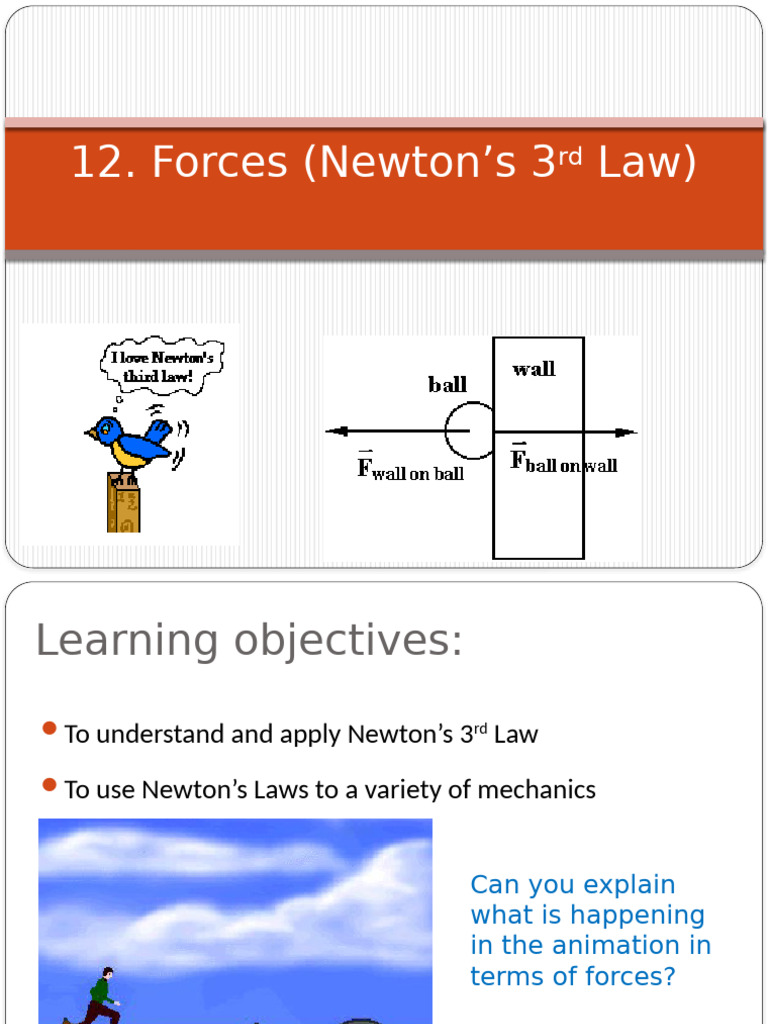 12 Forces (Newton's 3rd Law) | PDF | Force | Mass